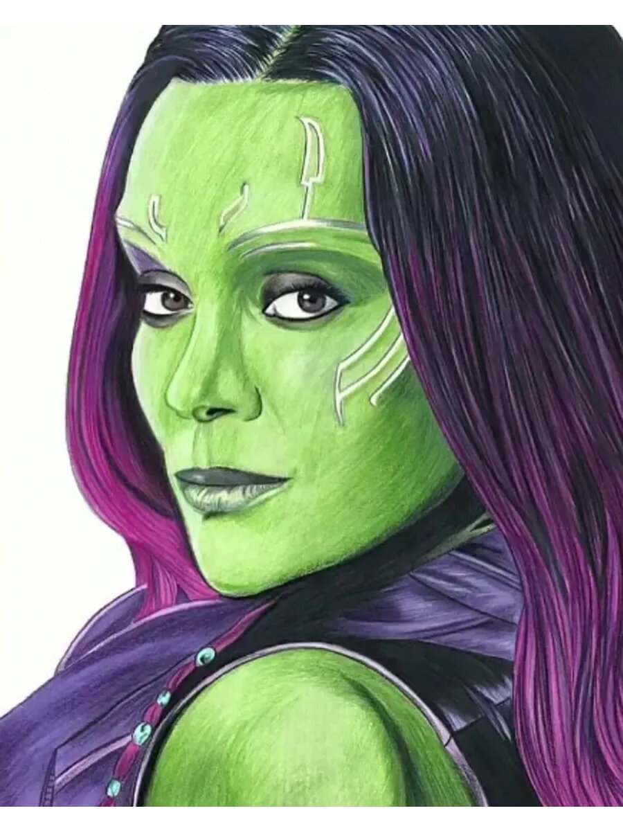 Картина на стену на холсте Marvel Гамора.