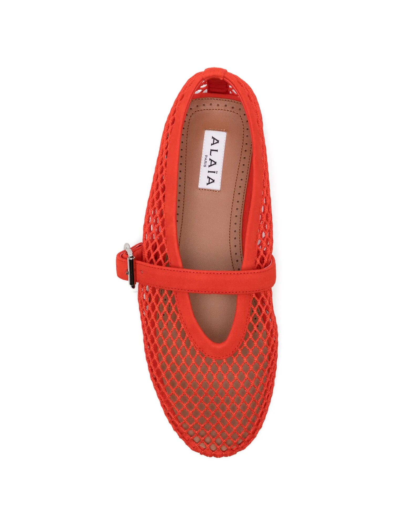 Балетки Alaia Buckle-strap ballet flats, размер 39,5, белый — фото 1