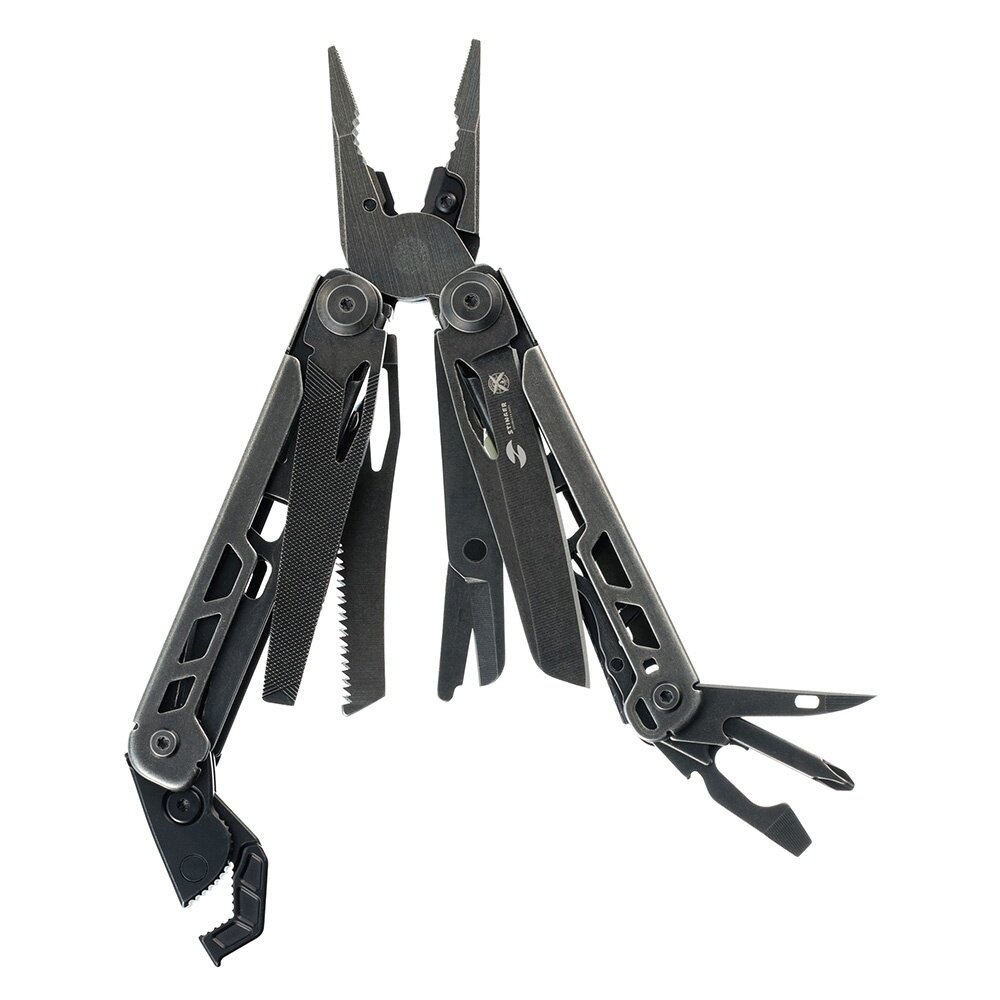 Stinger MT-GHK24B-SW Мультитул stinger, 116 х 25 мм, 16 функций, сталь, стоунвош, в картонной коробке, в комплекте нейлоновый чехол