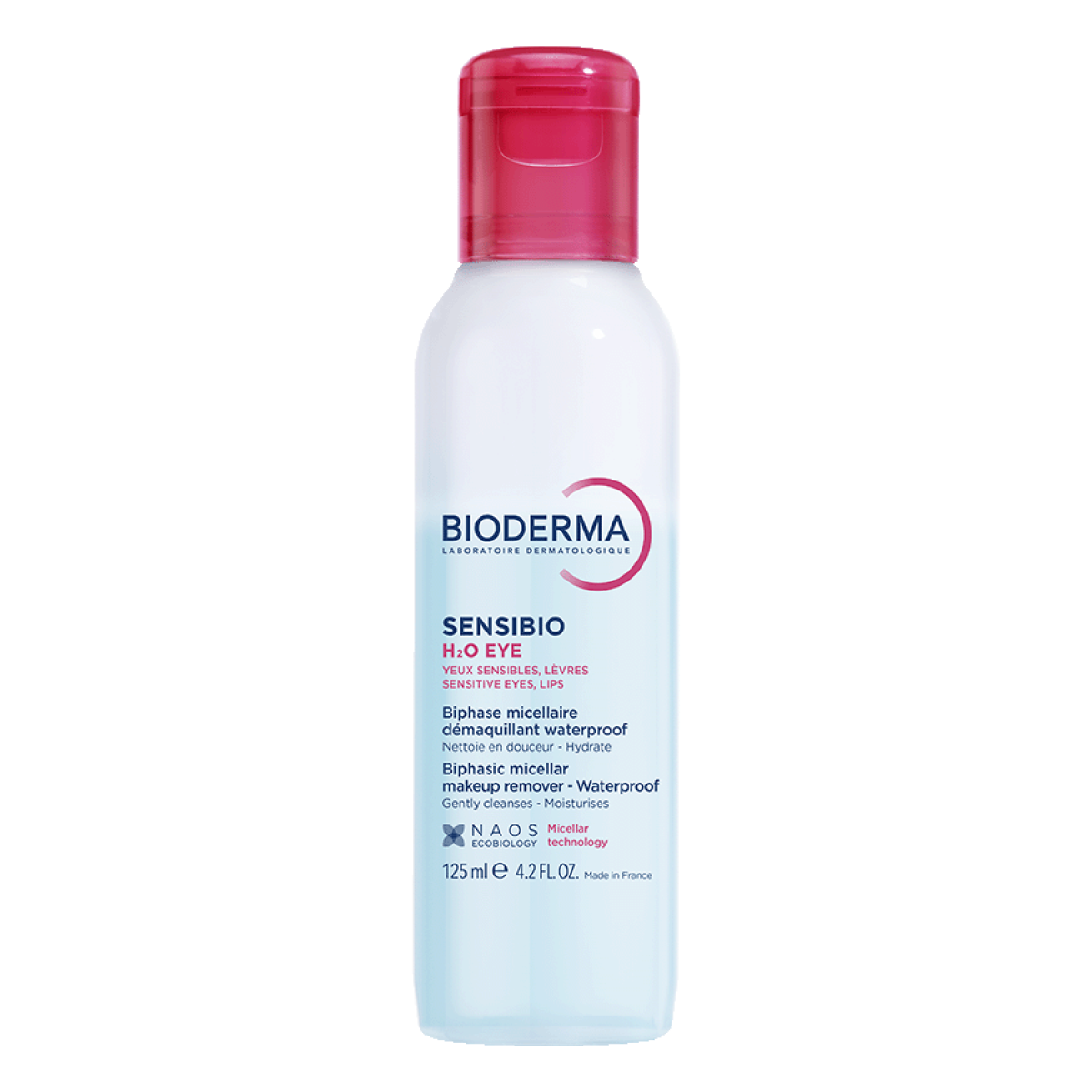 Bioderma Sensibio H2O Двухфазное мицеллярное средство для очищения глаз и губ 125 мл