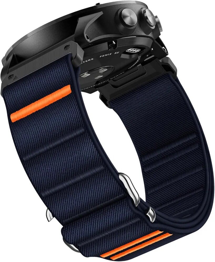 22 мм Быстрая адаптация Нейлоновый ремень Для Garmin Fenix 8 47 мм 7 Pro 7 6 Pro 6, Ремень волнообразной замены Для Epix Approach S70 47mm MARQ Instinct 2 Forerunner 965 Descent G1