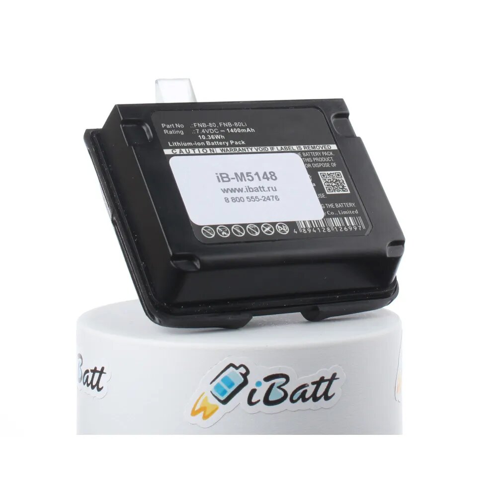 Аккумуляторная батарея iBatt 1400mAh для раций Yaesu VX-5R, VX-6R, VX-7R (FNB-58Li, FNB-80Li)
