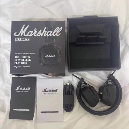 Наушники беспроводные Marshall Major V 5-го поколения с глубоким басом - коричневые