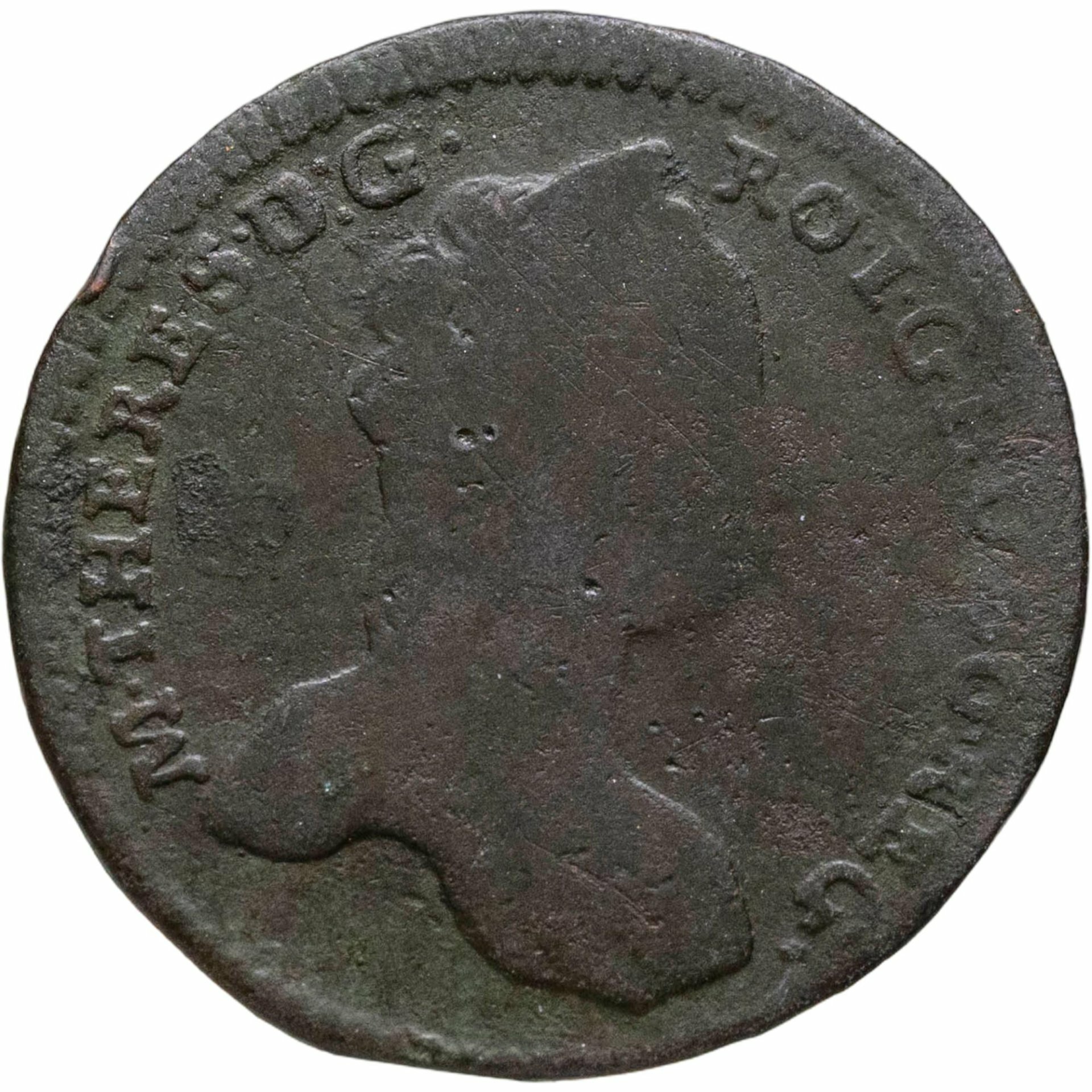 Австрия 1 пфенниг 1759 Мария Терезия, Медь, в сохранности VG