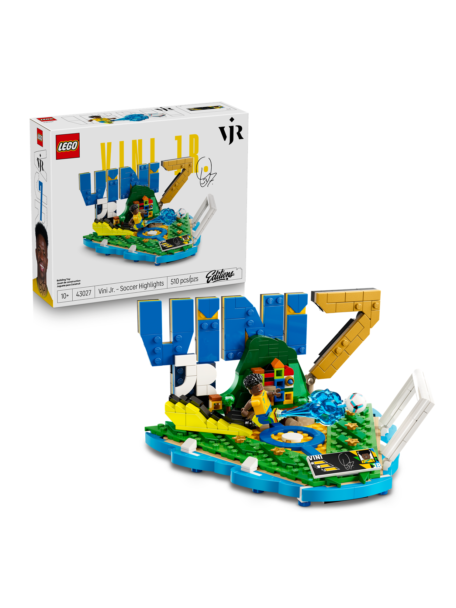 Конструктор LEGO Editions 43027 Винисиус Жуниор – Футбольные моменты, 510 дет.