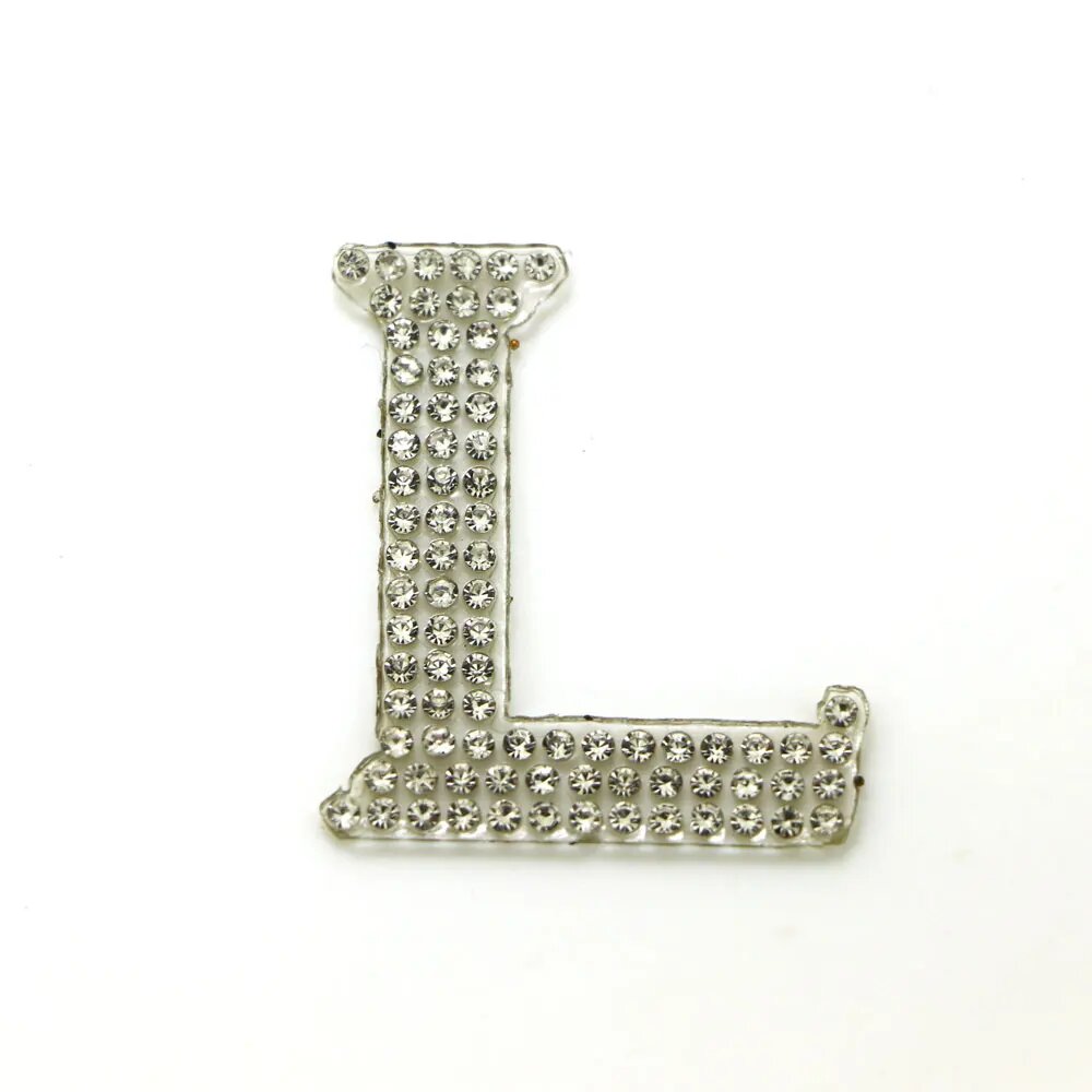 Буква L из страз, 4x4 см, цвет L