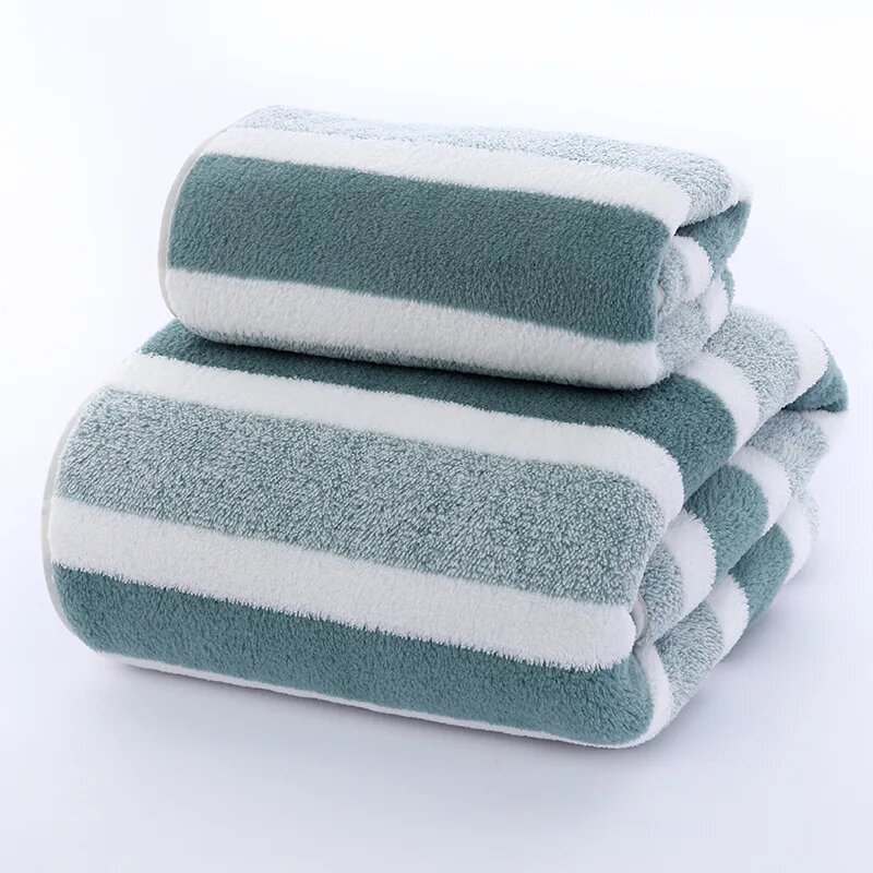 Набор полотенец из микрофибры Темно-зеленый, 35x75cm 70x140cm Set, green