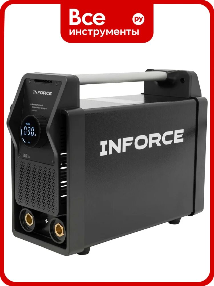 Инверторный сварочный аппарат Inforce с дисплеем, синергией и регулируемым горячим стартом, мощностью до 5.98 кВт и токо