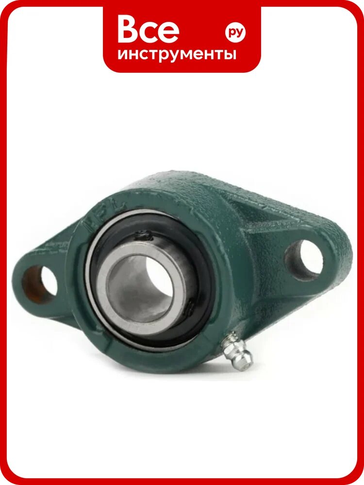 Подшипниковый узел FKD UCFL205 UCFL205FKD, деревянный, зеленый, чугунный корпус, овальный фланец, стопорные винты