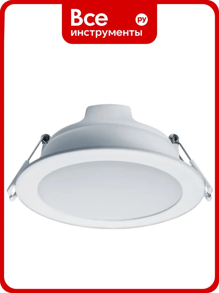 Светильник Navigator 14 477 NDL-P3-7W-840-WH-LED 14477, светодиодный, белый пластик, IP44 защита от влаги и пыли
