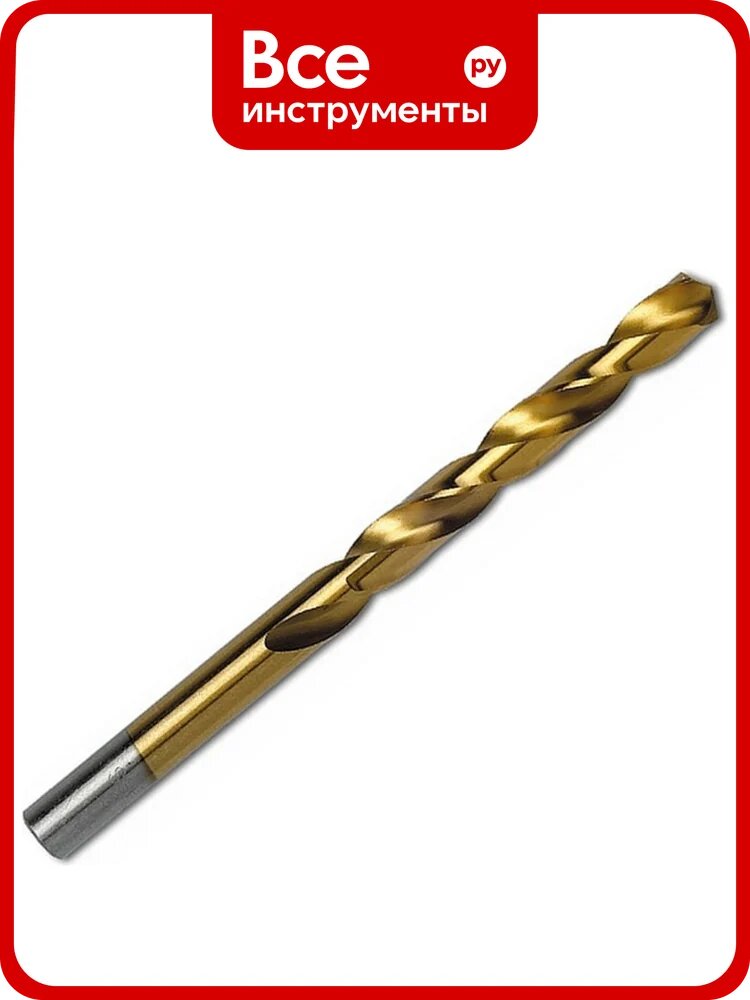 Сверло по металлу Профоснастка 10,7 мм HSS M2 TIN/135 DIN 338, 6 шт, №434 30202114