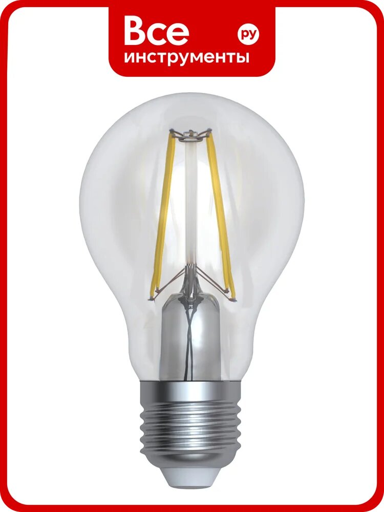 Светодиодная лампа Uniel Форма A, прозрачная. Серия Sky LED-A60-12W/3000K/E27/CL UL-00004866