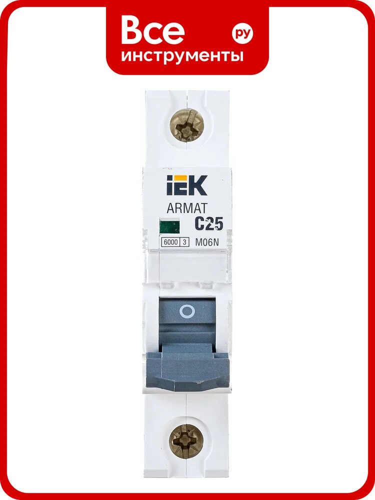 Автоматический выключатель IEK ARMAT M06N 1P C 25А AR-M06N-1-C025
