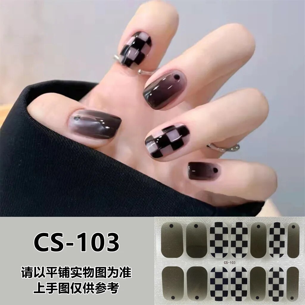 MAKEUPEATING Наклейки для ногтей 14pcs Черный, CS103