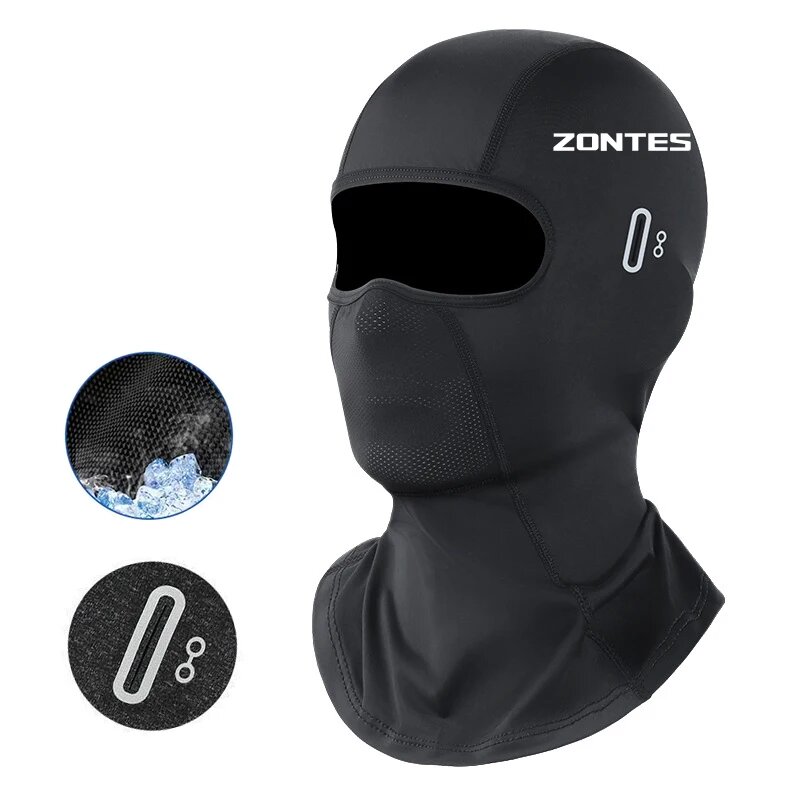 Черная мотобалаклава Zontes охлаждающая, зимняя