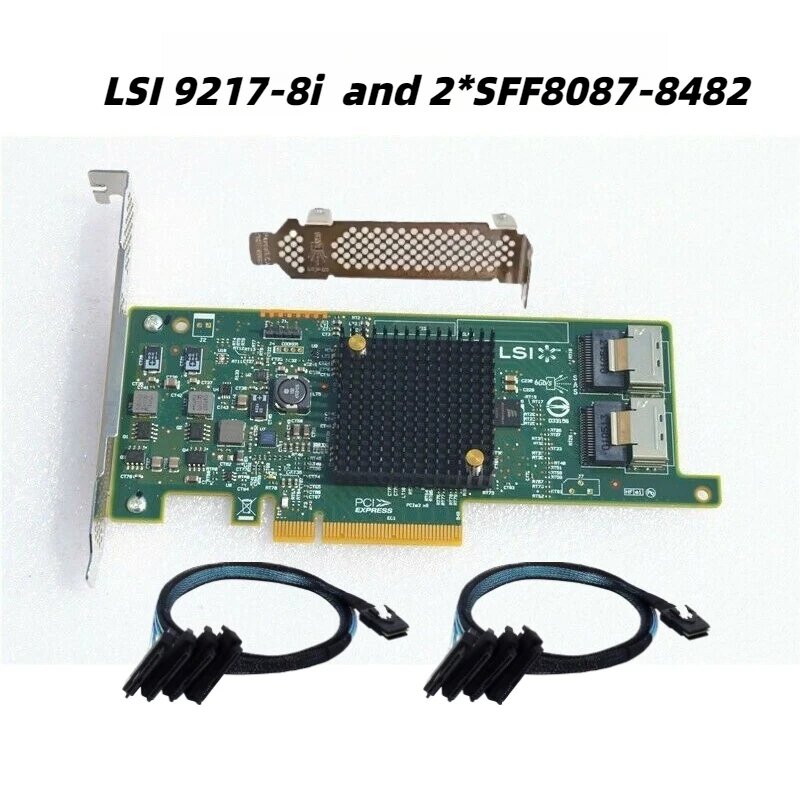 LSI 9217 8i 9207 8i SAS2308 SATA HBA Райзер PCI-E 9217 and 8087-8482