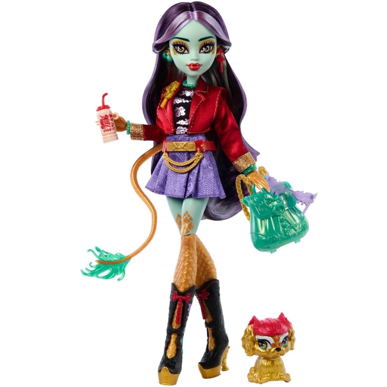 Кукла Mattel Monster High Джинафаер Лонг с питомцем Юн Юн HYV58, 26 см
