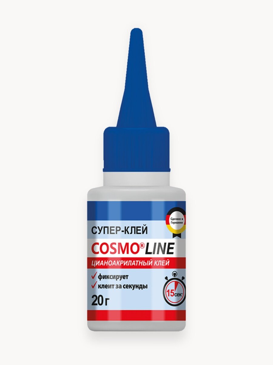 COSMO LINE (CA-500.390) Клей секундный, флакончик 20гр