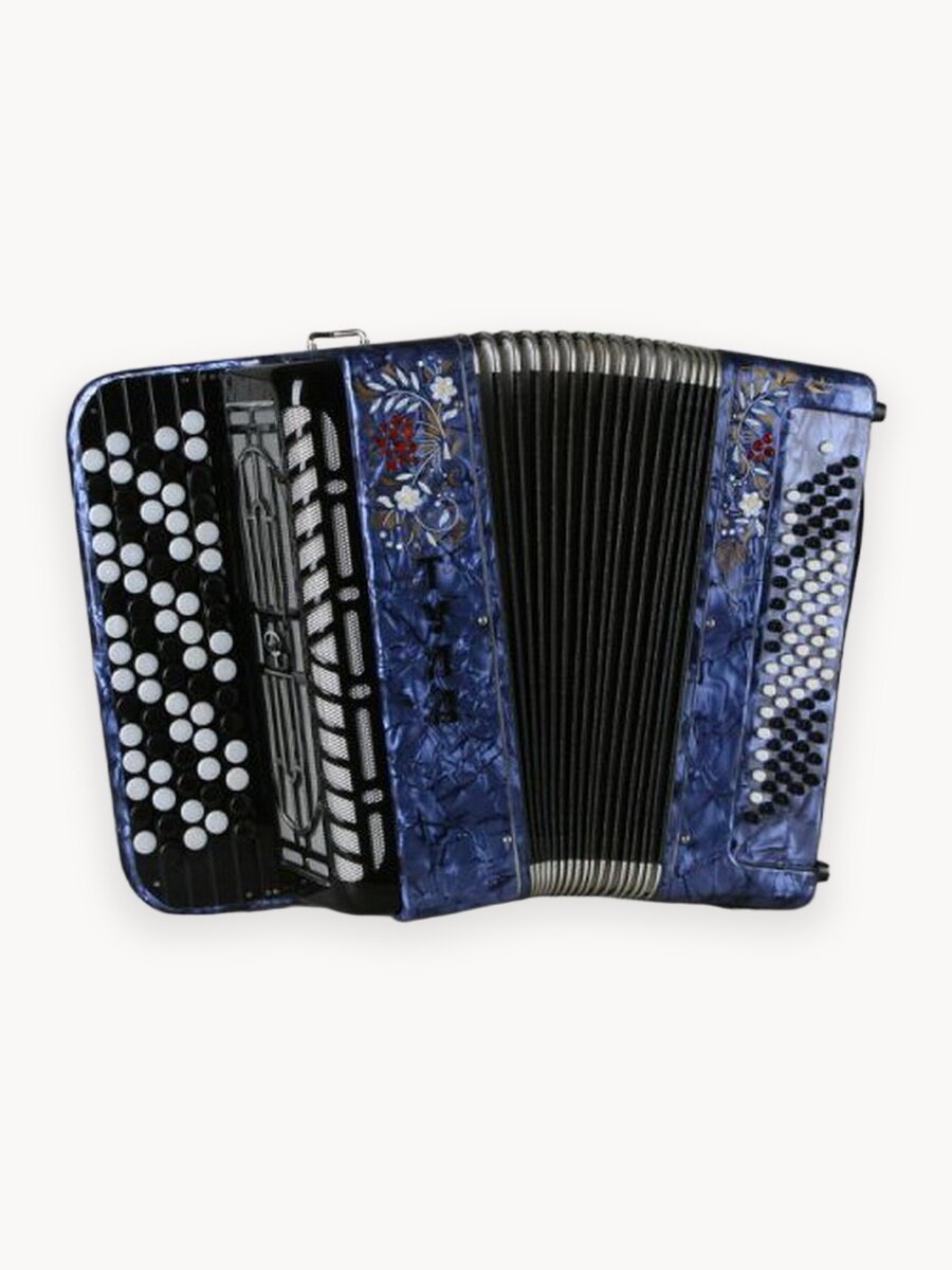 BN-51-BK Баян ученический двухголосный "Тула", 77/46х80-II, черный, Тульская Гармонь