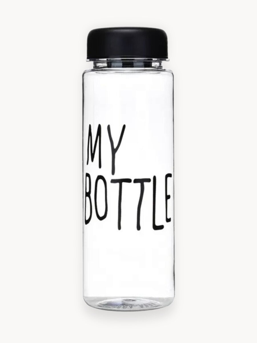 Бутылка для воды My bottle, объём 500 мл, 19.5×6.5 см, чёрная