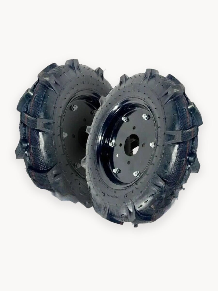 Колёса для мотоблока 4.0010, (левое + правое), диск 4 болта, в сборе (камера+покрышка+диск), для моделей ТСР-820-1000