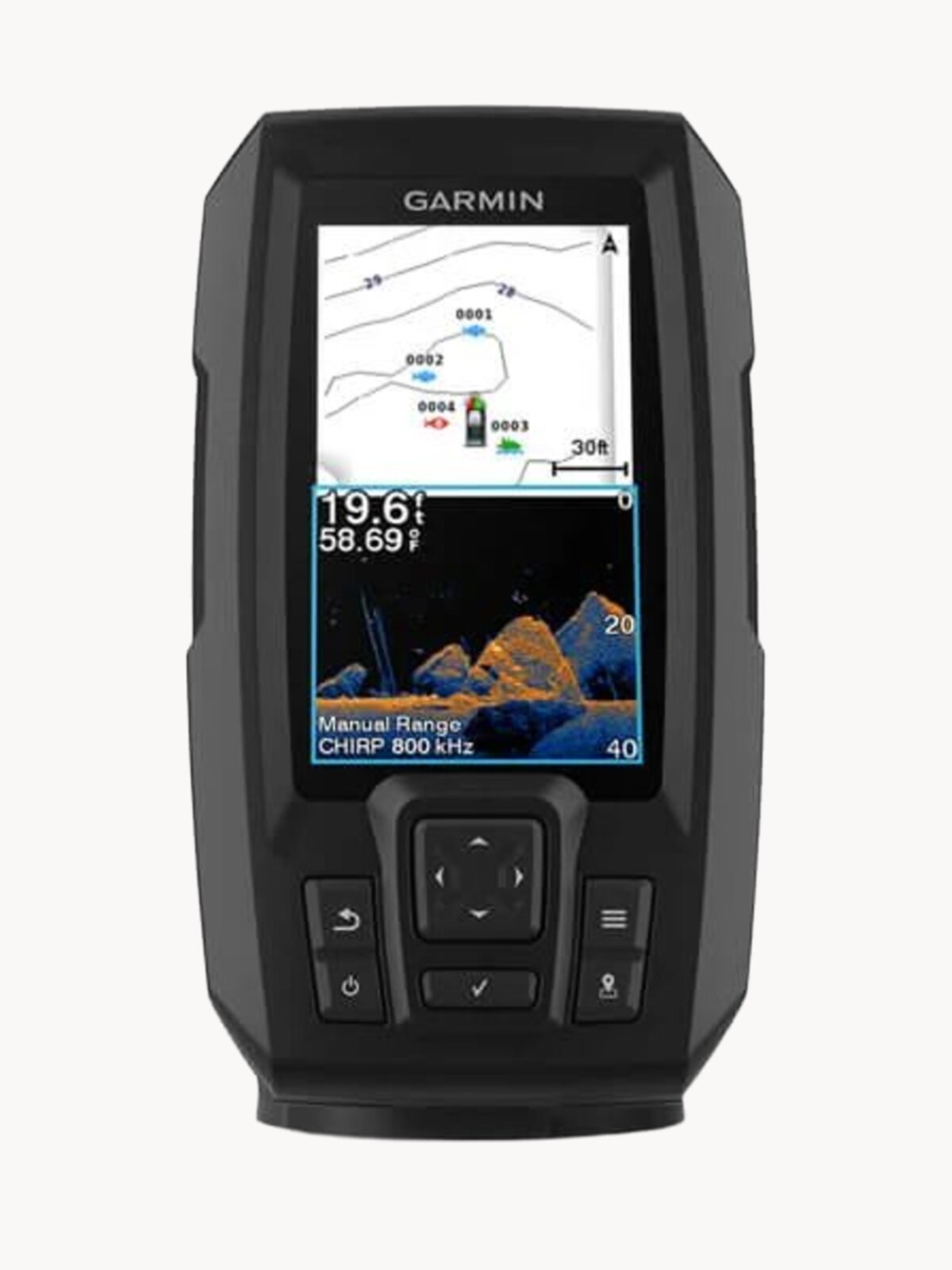 Эхолот Garmin Striker Vivid 4CV, с датчиком GT20, струбцина в комплекте