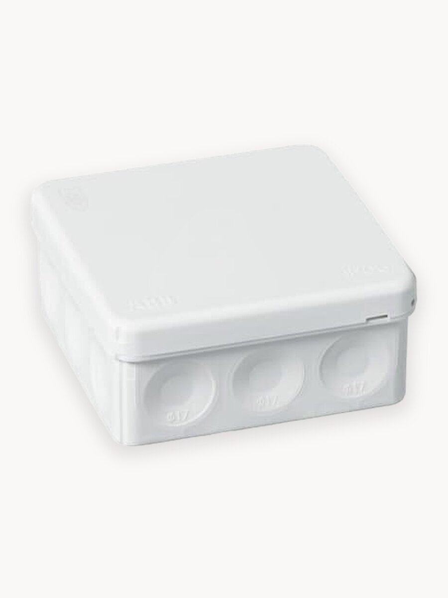 Коробка распаечная ABB AP9 2TKA140012G1 с мембранами 86х86х39 мм IP65 белая 2TKA140012G1