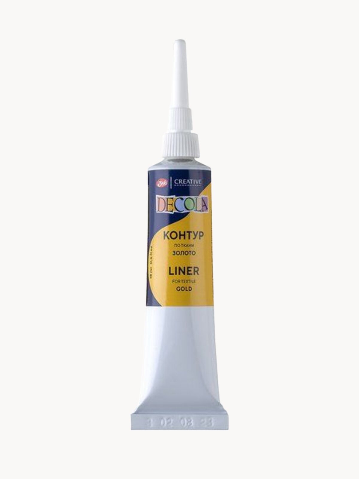 Контур универсальный акриловый с золотыми блестками для росписи Decola 18 мл
