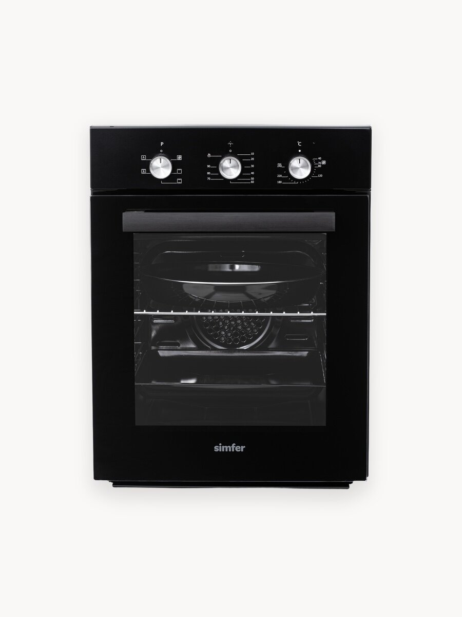 Духовой шкаф электрический встраиваемый Simfer 45см, конвекция, 5 режимов, 49л, таймер, 2 стекла, 5ЛЕТ гарантия, турция