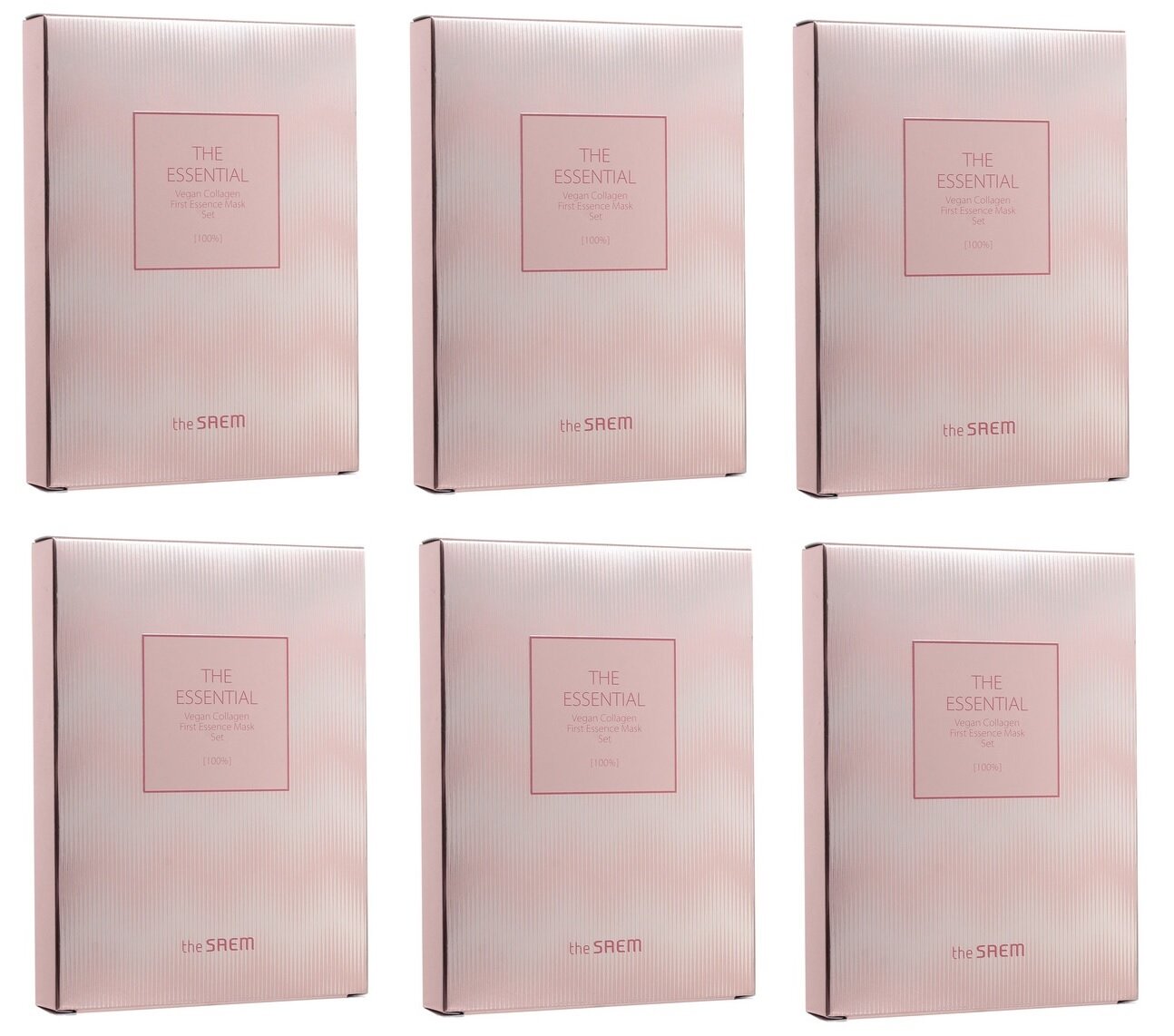Маска Sung bo Cleamy для лица the Essential Vegan Collagen First Essence Mask Set_5masks, тканевая, с растительным коллагеном, набор, 22 мл*5шт, 6 шт