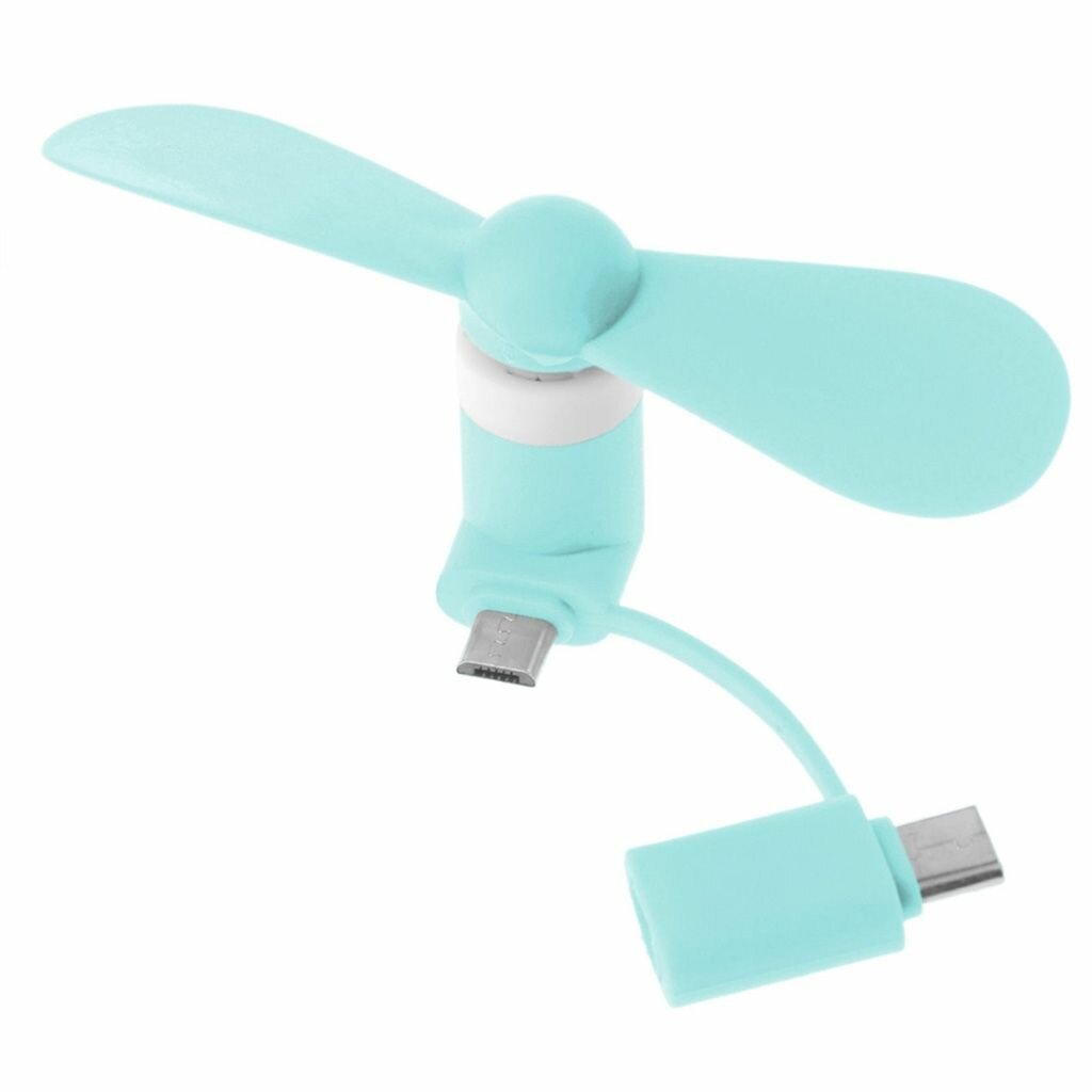 Вентилятор для мобильного телефона Android type c "два в одном"-зеленый