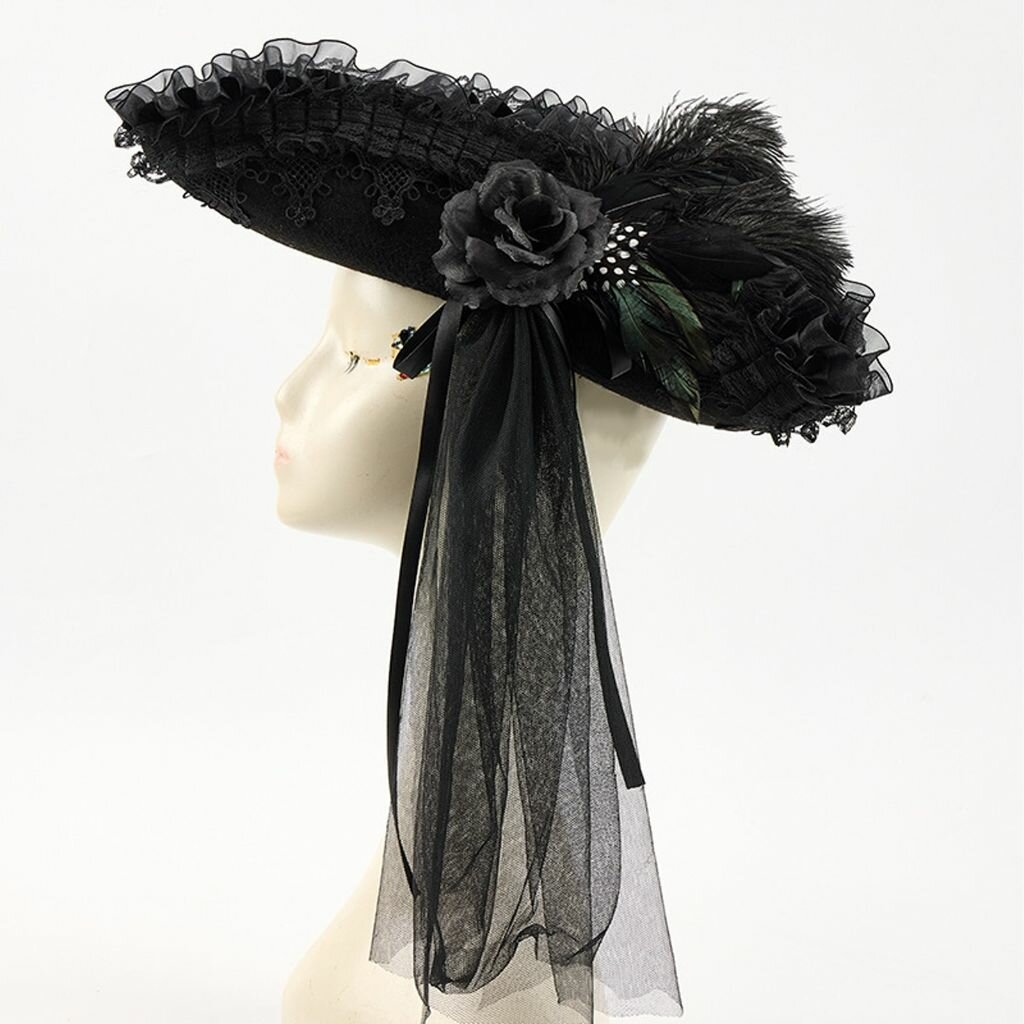 Шляпа Капитанская шляпа из фильма Пираты Карибского моря темного кружева