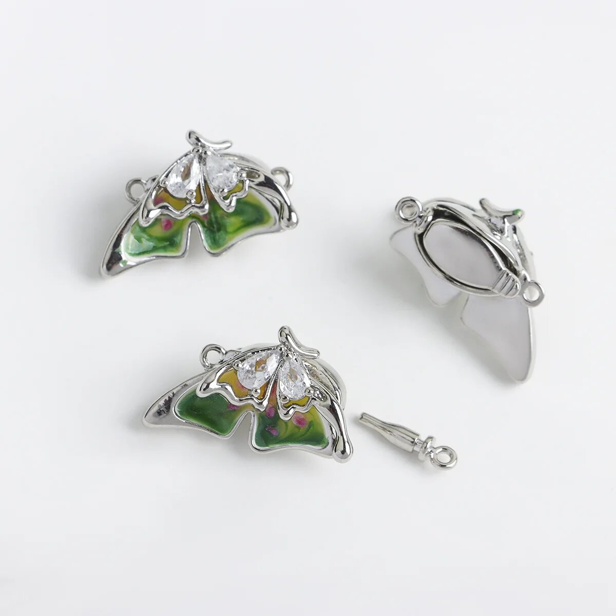 1, циркон, капающее масло, трехмерная пряжка со слитками бабочки, жемчужное ожерелье, браслет, соединительная пряжка, сделай сам, ювелирные аксессуары