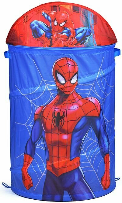 Корзина для игрушек "Человек-паук", текстильный контейнер для хранения детских вещей и мелочей, складной ящик с крышкой, 43 х 60 см