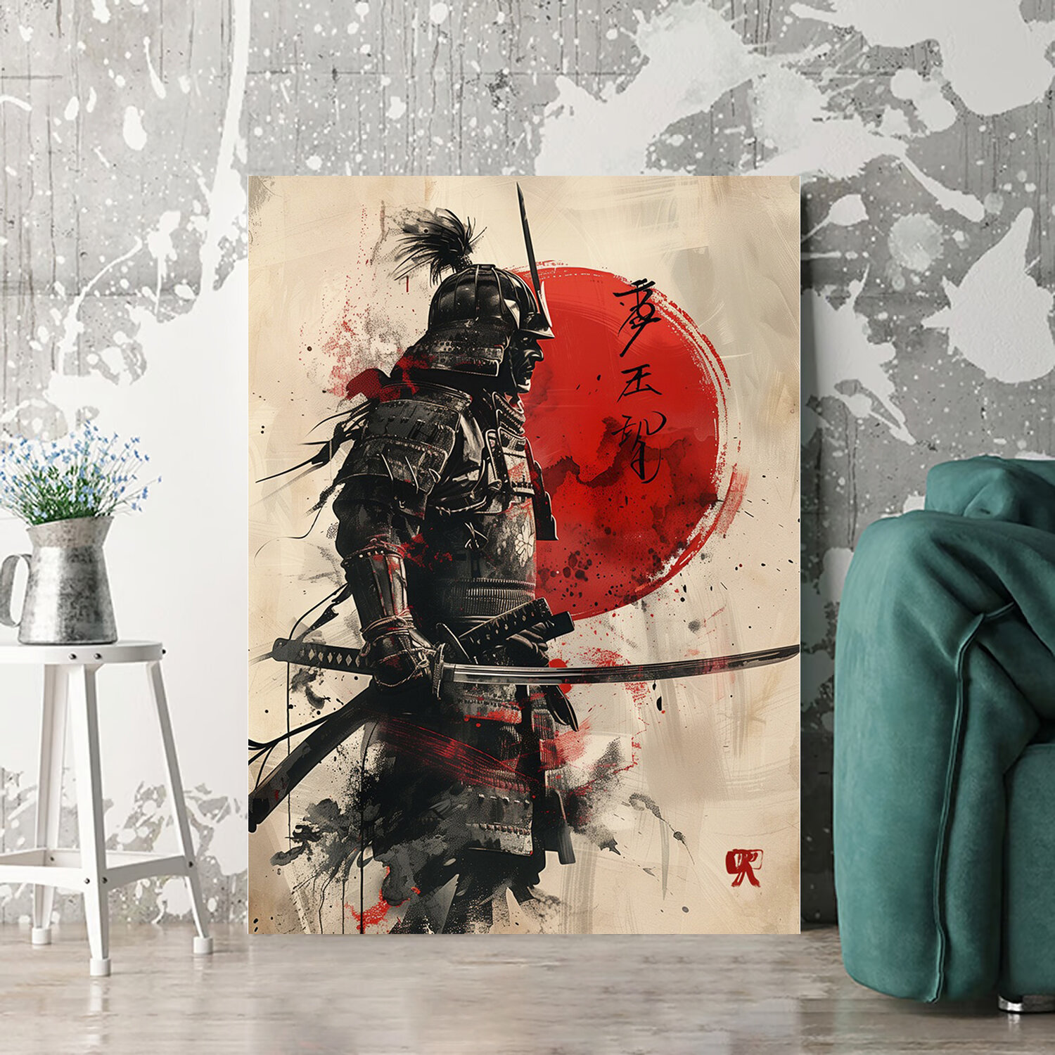 Картина на холсте - "Бусидо, японский стиль", 40х60 см.