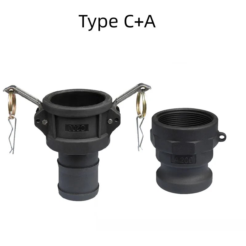 DN15–DN50 PP Муфта Camlock Пластиковый фитинг Адаптер MPT FPT Barb Быстроразъемное соединение 1/2 3/4–2 дюйма, Красный, 1"