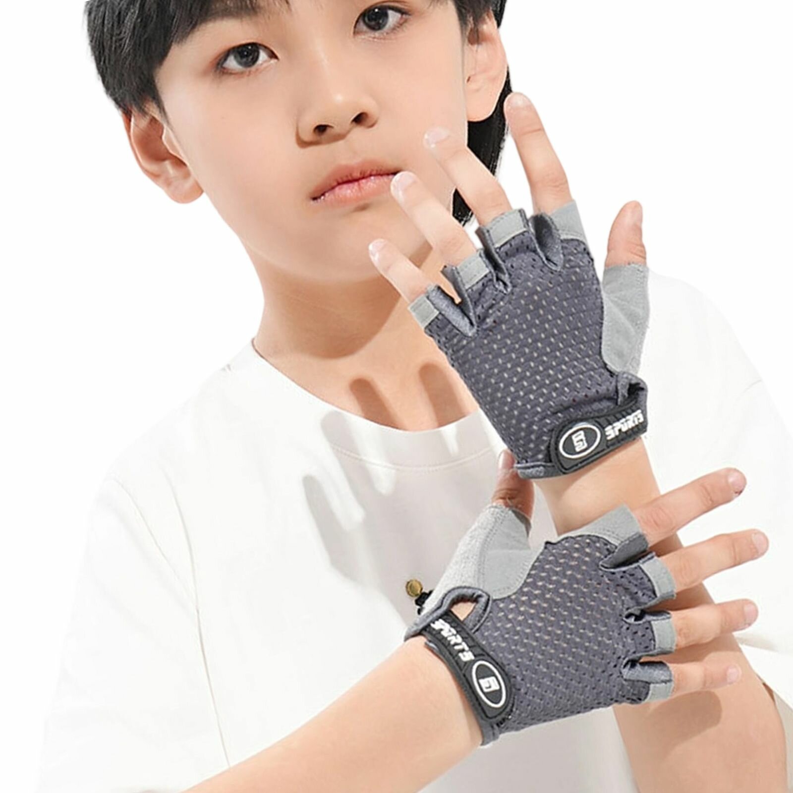 Детские полупальцевые перчатки для самокатов скейтбординга и велоспорта