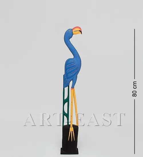90-010 Статуэтка "Голубой Фламинго" 80 см