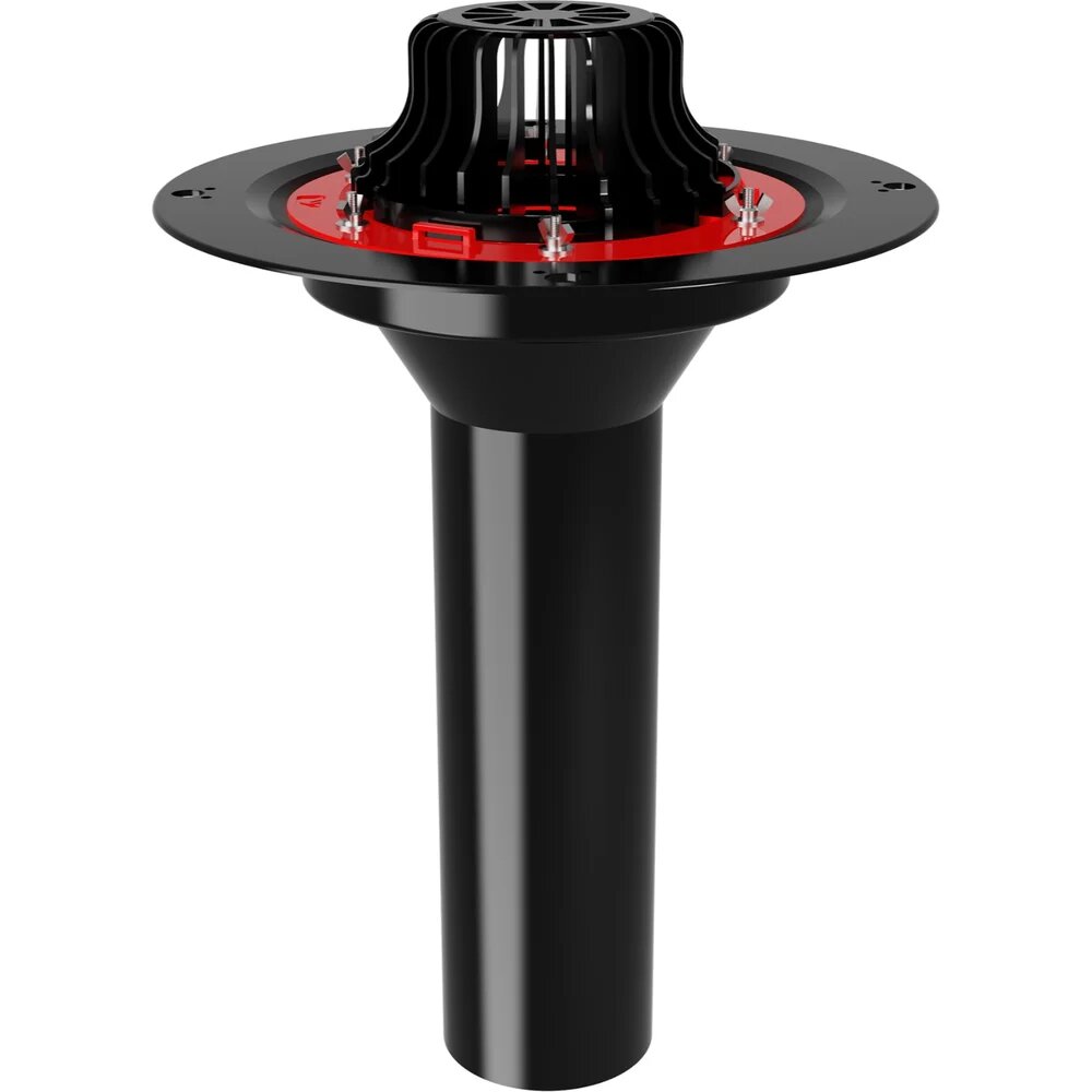 Воронка, Fachmann, с металлическим фланцем Fachmann VM 110x450 мм 01.004, высокопрочного полимера