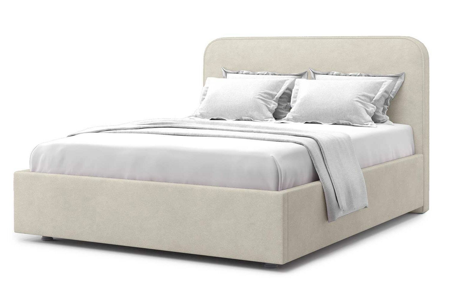 Кровать двуспальная МФ агат Брачано, 140х200 см, бежевый, основание и подъемный механизм