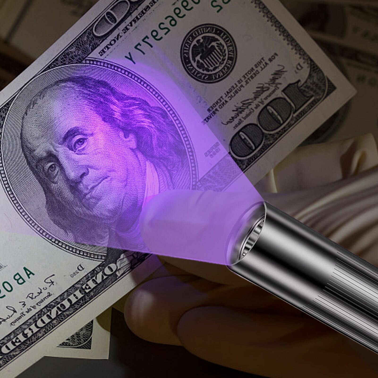 Черные огни, ультрафиолетовый фонарик , Детектор банкнот