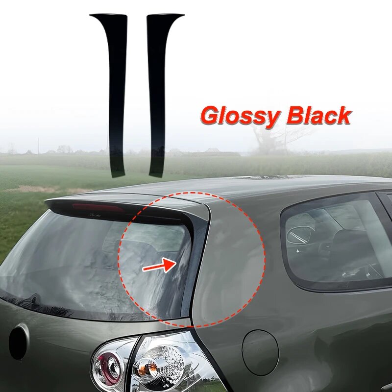 Новый глянцевый черный спойлер для Volkswagen Golf 5, стандартная версия, крышка багажника, окно, заднее боковое крыло, модификация, комплект кузова автомобиля