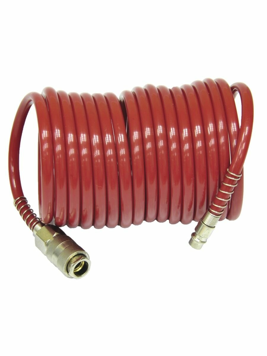 Шланг спиральный нейлоновый для пневмоинструмента / компрессора ELITECH 0704.037200, 15 метров, 12мм, 10 атм.