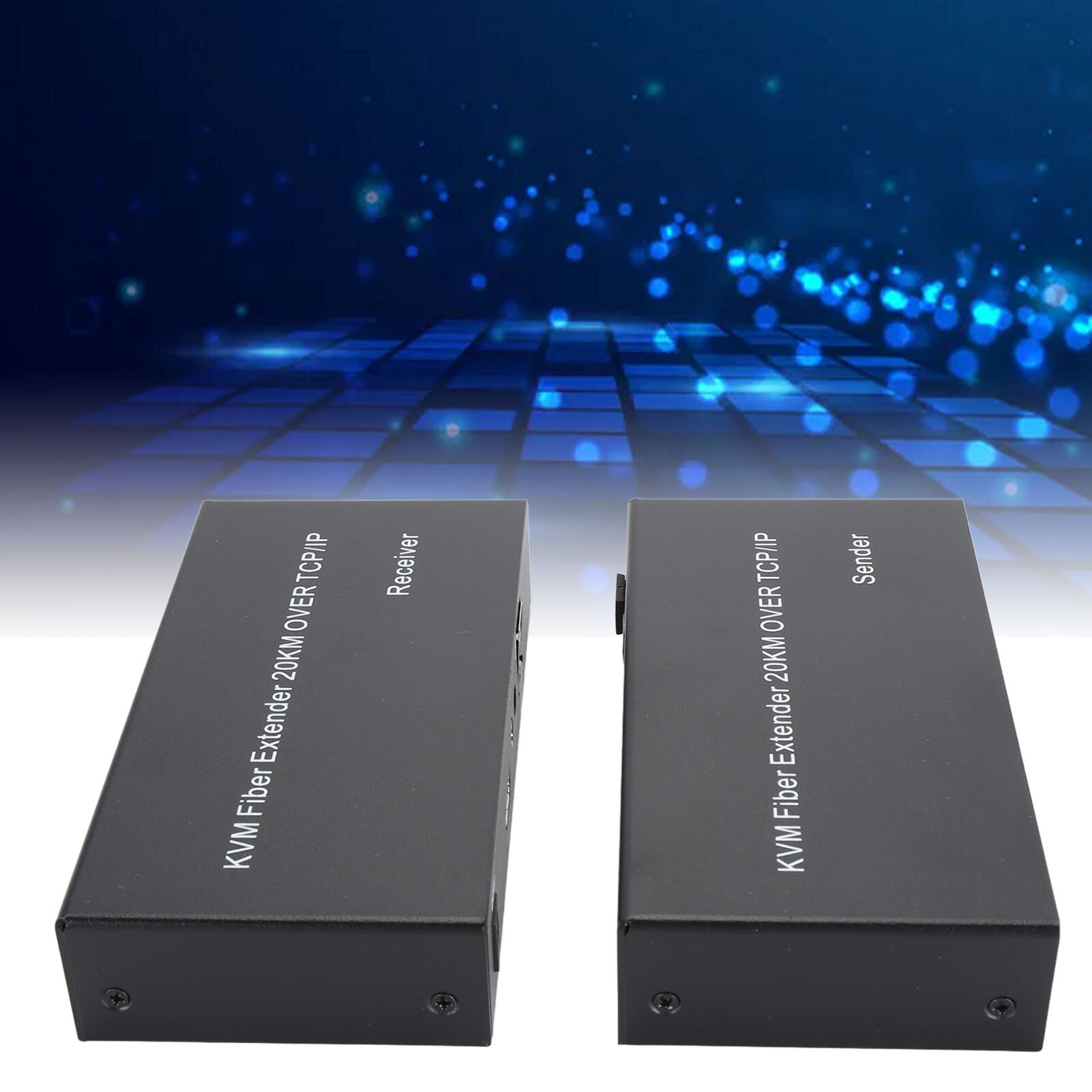 Оптоволоконный удлинитель KVM 1080P 60 Гц, конвертер HD в оптоволокно по одномодовому оптоволокну до 20 км, поддержка USB-мыши, клавиатуры, вилка США