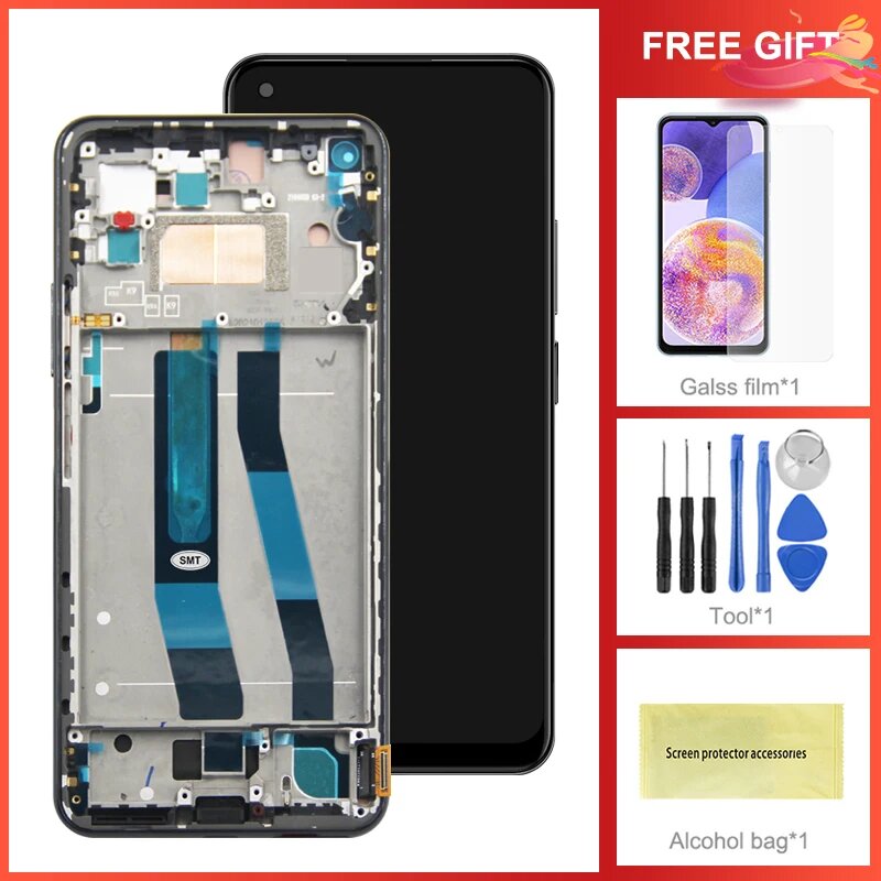 6,55-дюймовый экран Mi 11 Lite NE 5G, для Xiaomi 11 Lite 5G NE 2109119 ДГ 2107119 DC 2109119 DI ЖК-дисплей Цифровой сенсорный экран Oem Black Frame