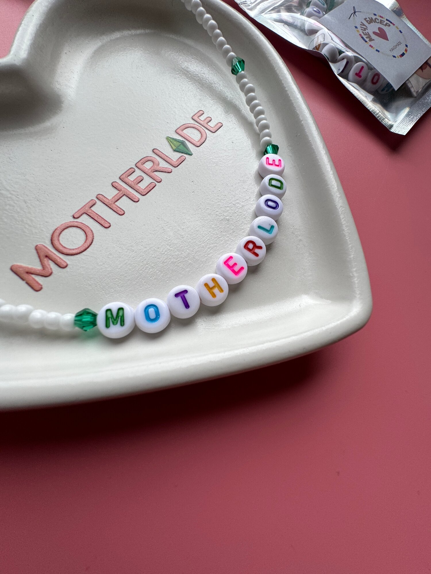 Чокер, бисер, акрил, стекло