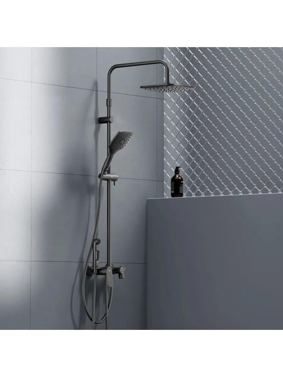 Душевая система с тропическим и гигиеническим душем Damixa Apollo, цвет хром