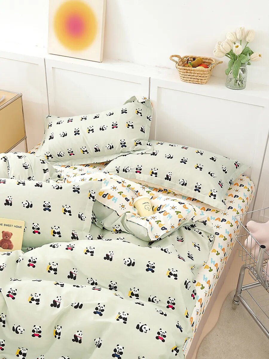 Постельное белье евро 4 наволочки хлопок Twill Твил