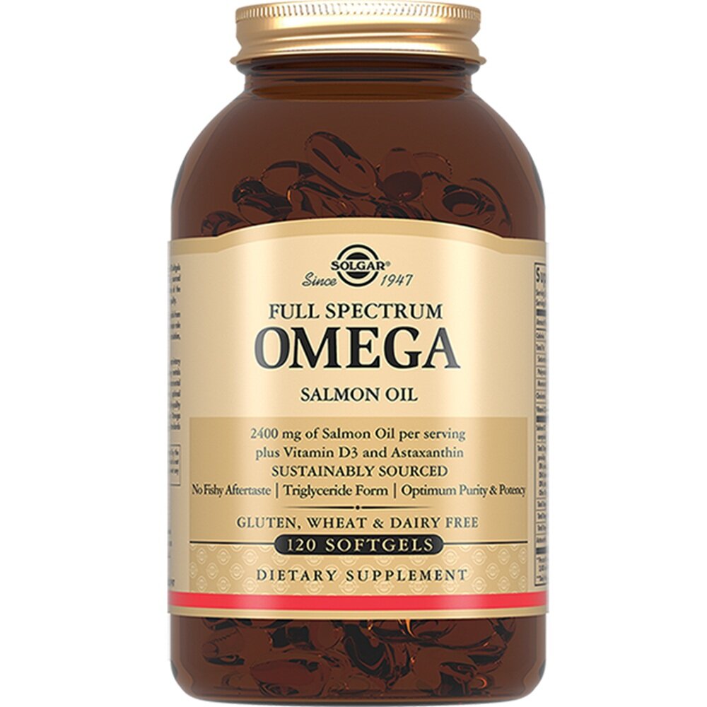 БАД Solgar Капсулы "Омега-комплекс из дикого океанического лосося", 120 шт.