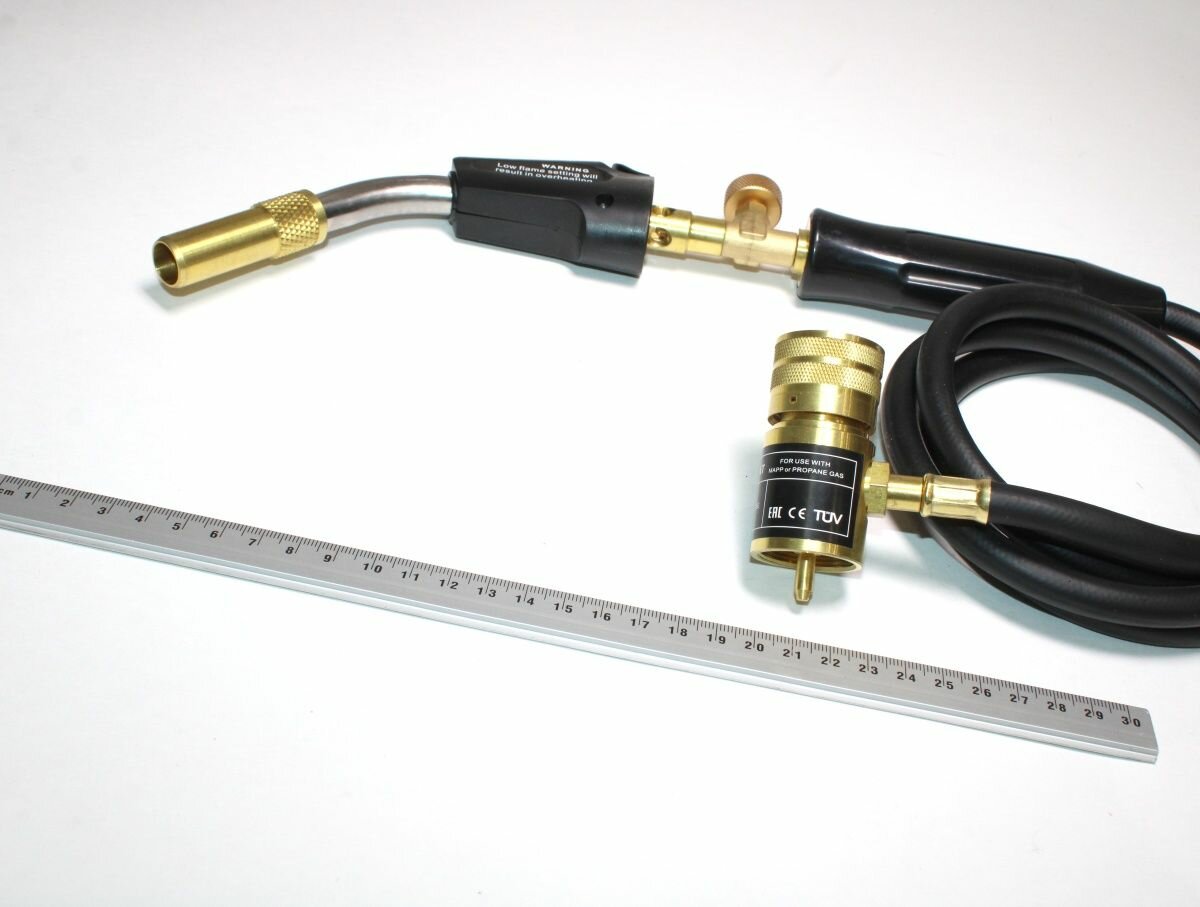 Горелка газовая для MAPP газа (шланг 1.5м, с пьезоподжигом) T-CAT/1S660 (1982 C)